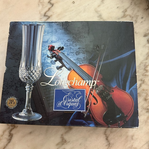 Longchamp | Dining | Longchamp Cristal Darque Lead Crystal Champagne ...